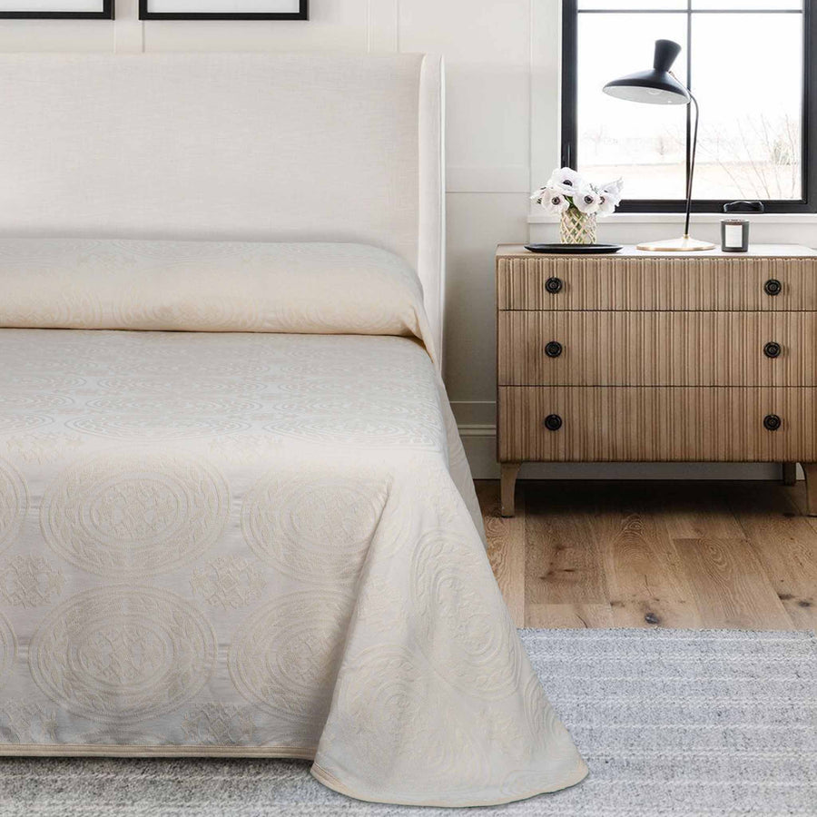 Medallion Jacquard Bedspread create a elegant look on any bed