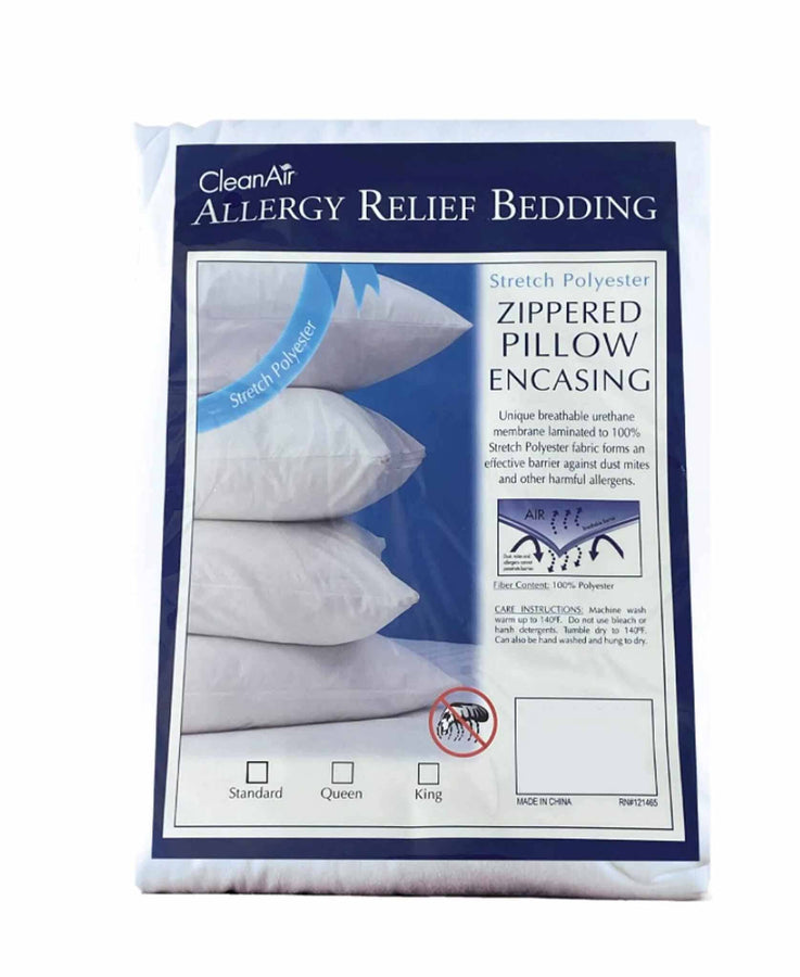 CleanAir Allergy Relief Zippered Pillow Encasing